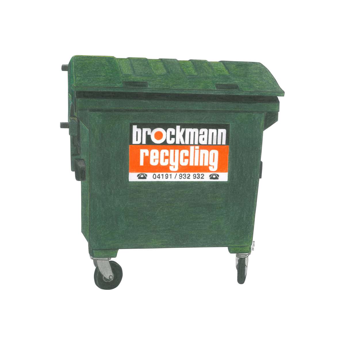 1,1 cbm Umleerbehälter für Pappe & Papier online bestellen | Brockmann Shop